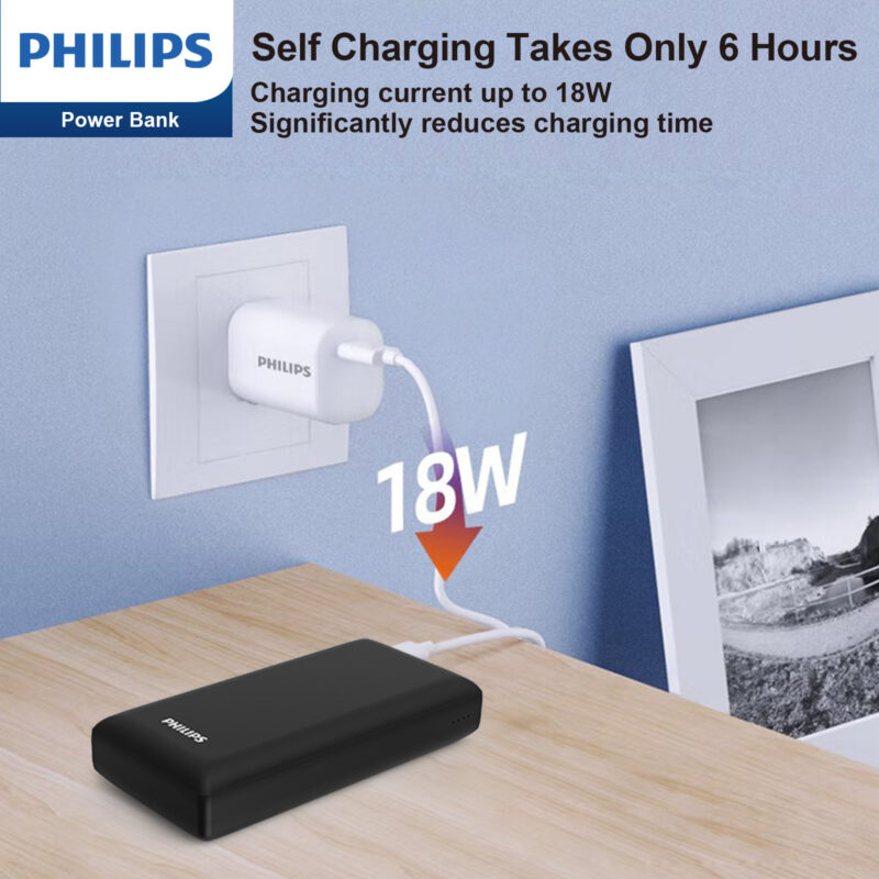 Philips 20000mAh Ultra Large Capacity Quick Charge Portable Power Bank ...