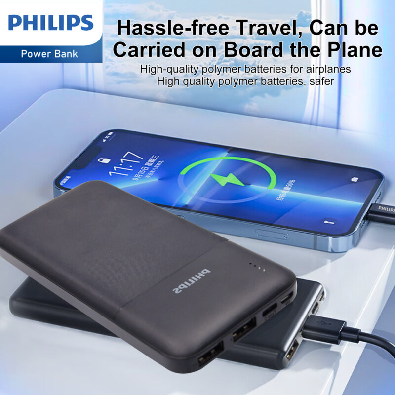 Philips 10000mAh 2.1A Power Bank Black DLP1811 – Blue nation Tech Hub