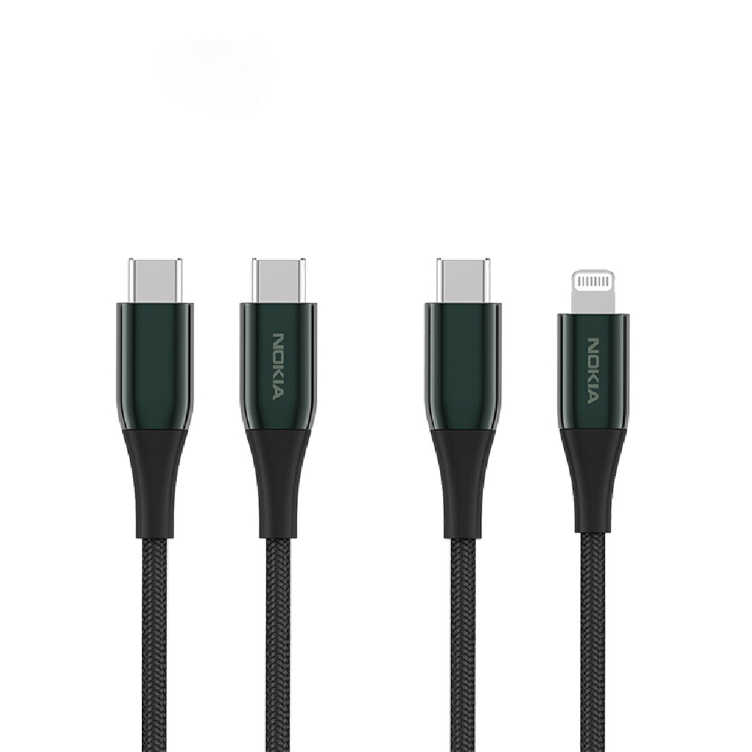 Nokia Pro Cable P8200 Combo (Green) – MFI Lightning & Type-C – Blue ...