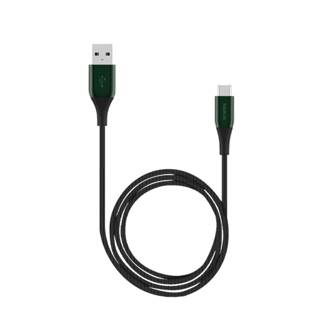 Nokia Pro Cable P8201A (Green) – 2m – USB-A to USB-C – bluenationtech store