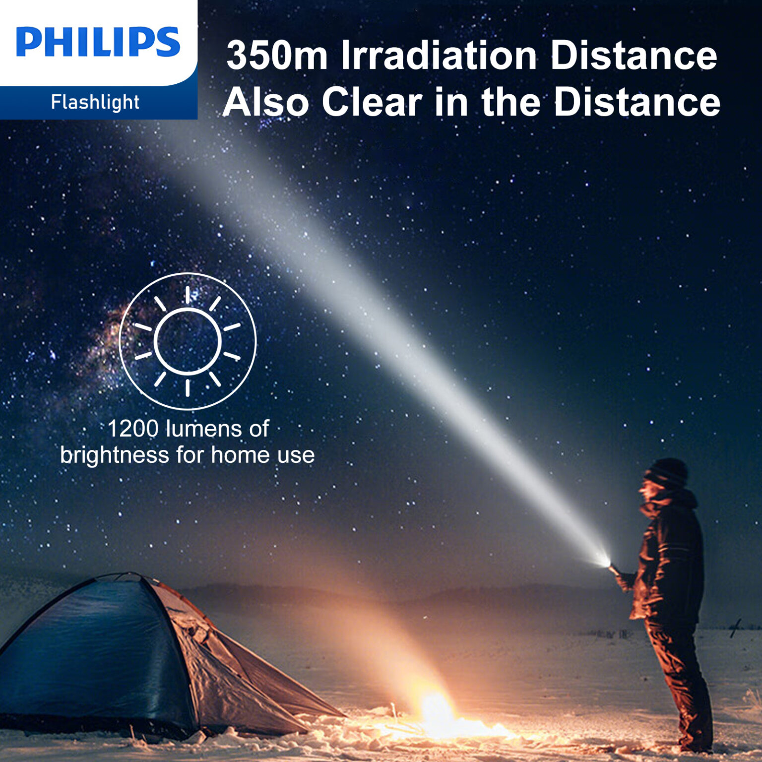 Philips Rechargeable 1200LM 4500mAh Flashlight SFL5805R – Blue nation ...