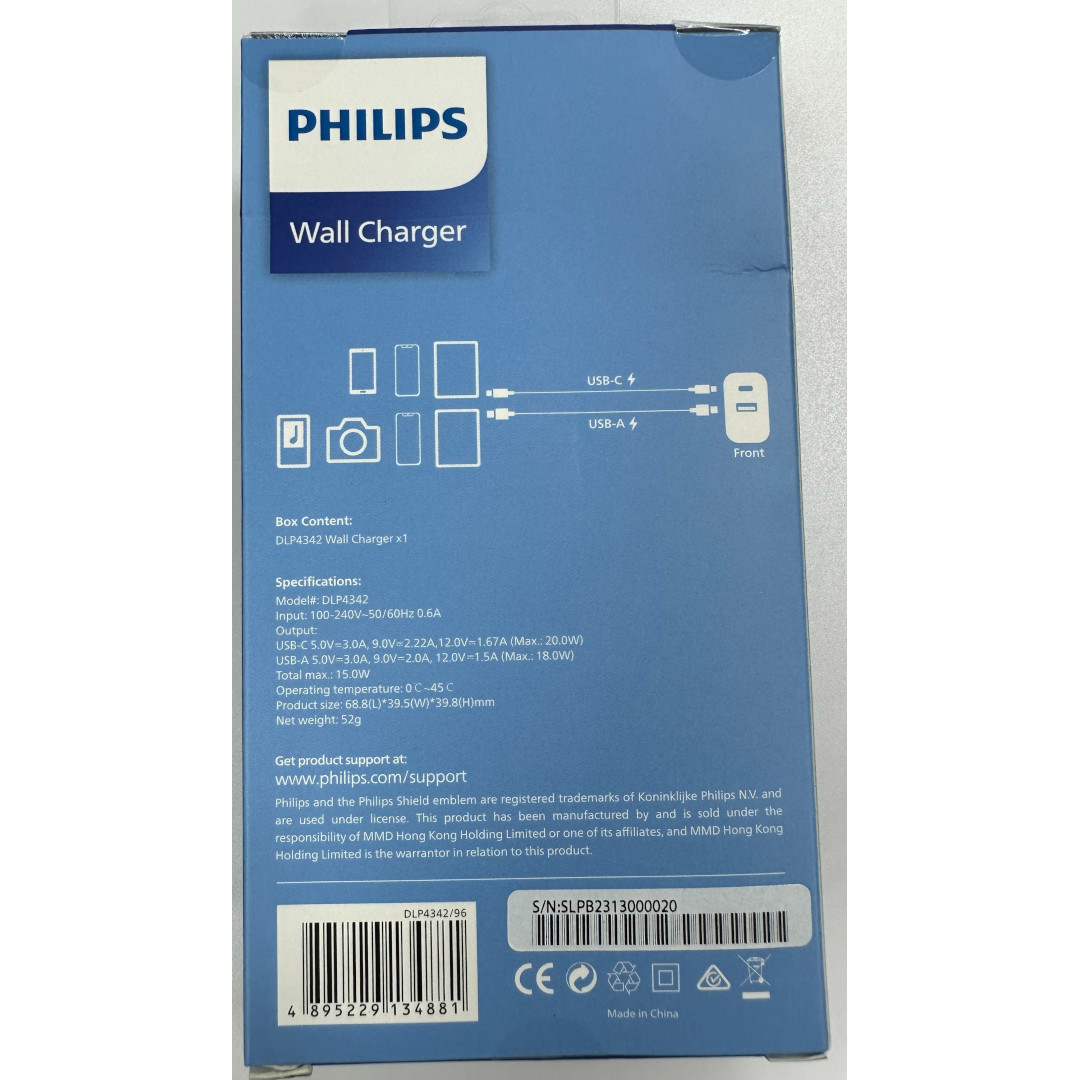 Philips 20W Power Adapter Wall Charger Plug (DLP4342) – bluenationtech ...